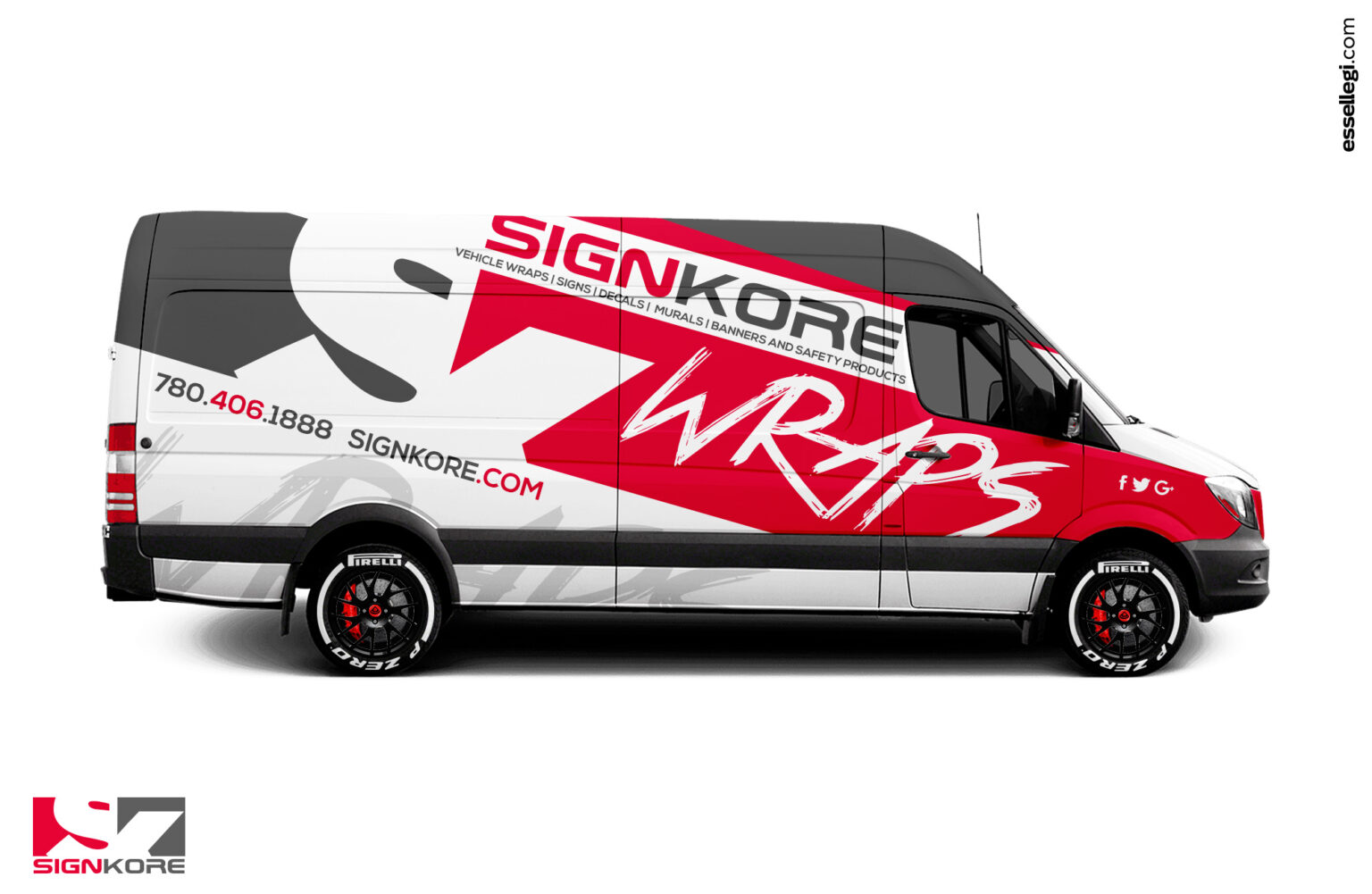Mercedes Sprinter 2500 170'' Wheelbase | Van Wrap Design by Essellegi