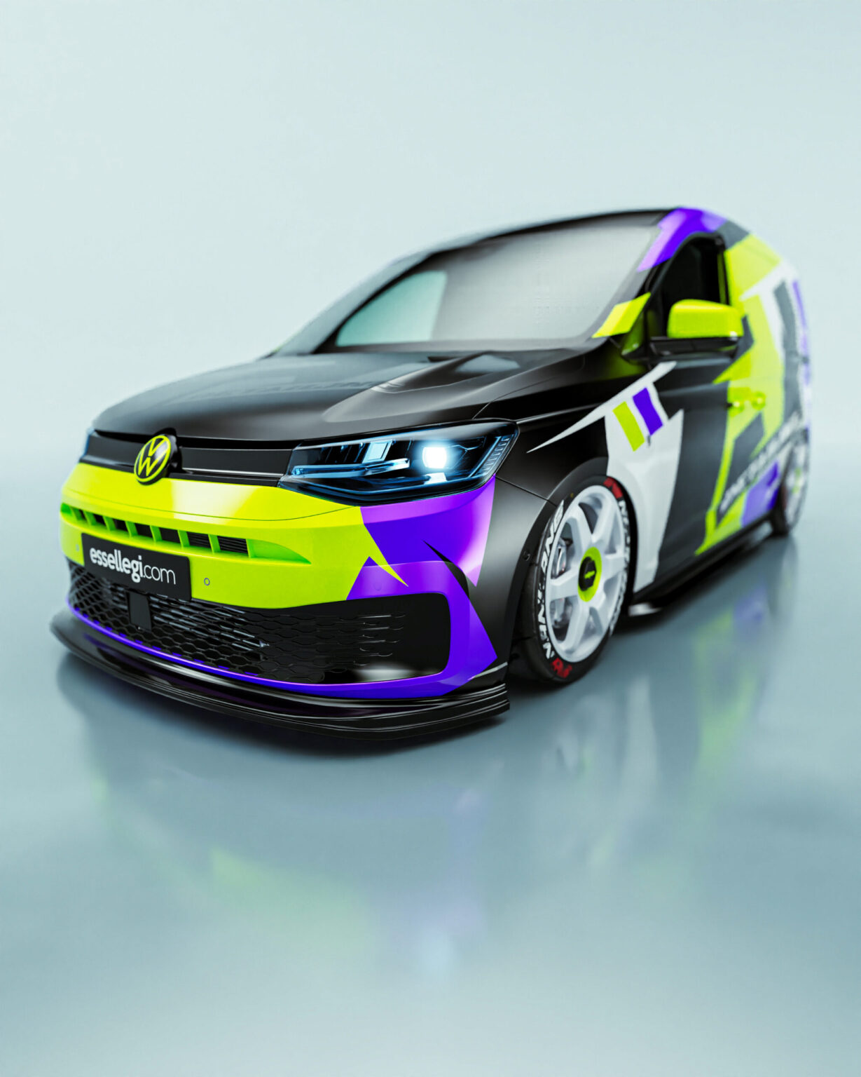 Best VW Caddy Wrap Design for Car Detailing by essellegi.com