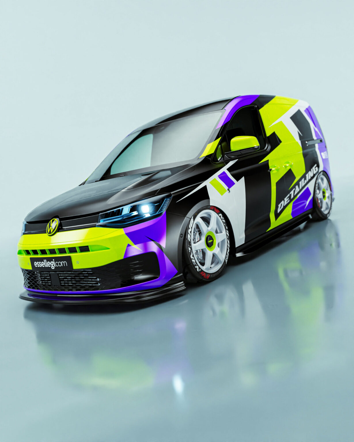Best VW Caddy Wrap Design for Car Detailing by essellegi.com